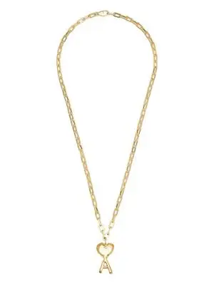 Ami De Coeur Hammered Necklace - Gold
