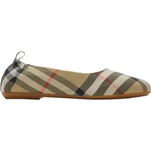 Burberry Check Ballerinas - Sand