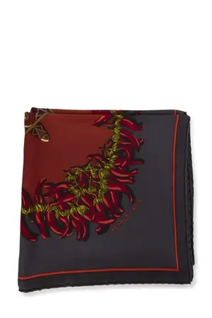 Hermès Multicolor 'aux Pays Des Épices' Silk Scarf 90