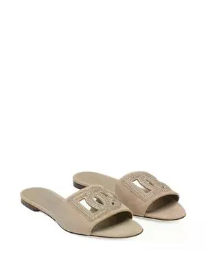 Dolce & Gabbana Crystal-embellished Sandals - Neutrals