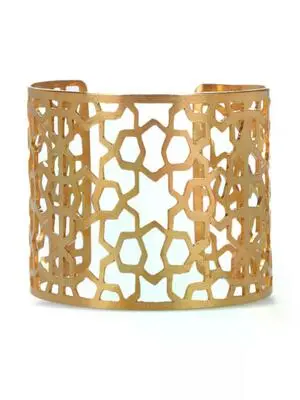 PIPPA SMALL Geometric-cut Cuff Bracelet - Gold