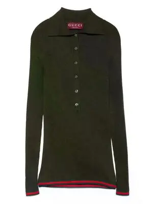 Gucci Ribbed Polo Top