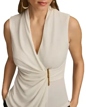 Donna Karan New York Sleeveless Top - Cream