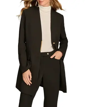 Donna Karan New York Collarless Blazer With Hardware Detail