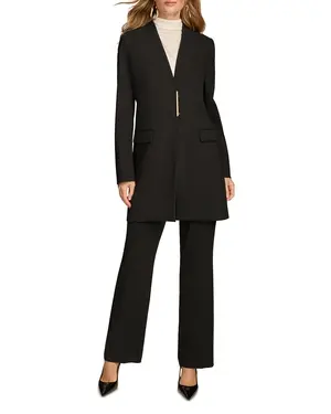 Donna Karan New York Collarless Blazer With Hardware Detail