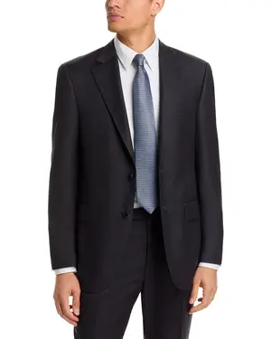 Peter Millar Flynn Solid Classic Wool Regular Fit Suit - Charcoal