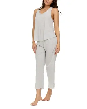 Flora Nikrooz Linda Tank Capri Pajama Set - Heather Grey