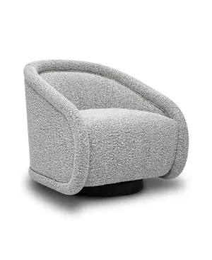 TOV FURNITURE Rory Boucle Swivel Chair - Grey