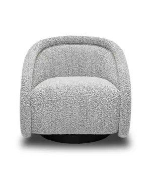 TOV FURNITURE Rory Boucle Swivel Chair - Grey