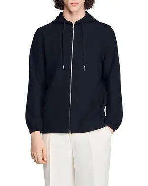 Sandro Zip Hoodie - Black