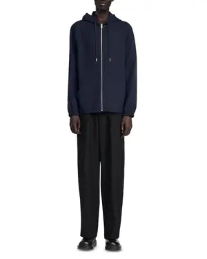 Sandro Zip Hoodie - Navy Blue