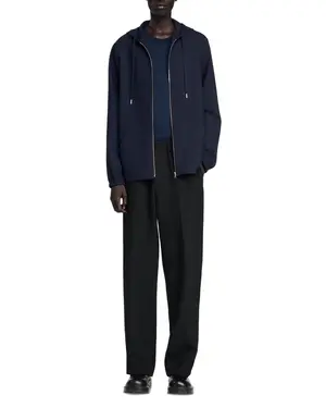 Sandro Zip Hoodie - Navy Blue