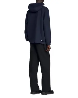 Sandro Zip Hoodie - Navy Blue