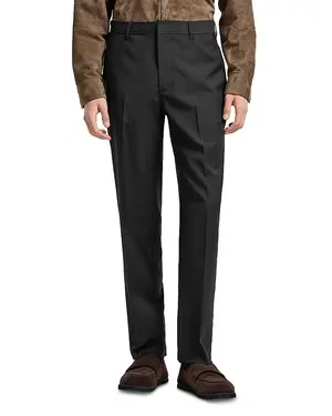 Emporio Armani Regular Fit Wool Trousers
