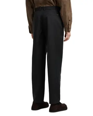 Emporio Armani Regular Fit Wool Trousers