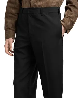 Emporio Armani Regular Fit Wool Trousers
