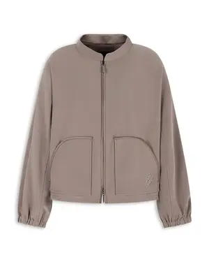 Emporio Armani Techno Cady Jacket With Drawstring Hem