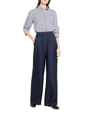 Theory Silk Wide Leg Pants - Nocturnal Way
