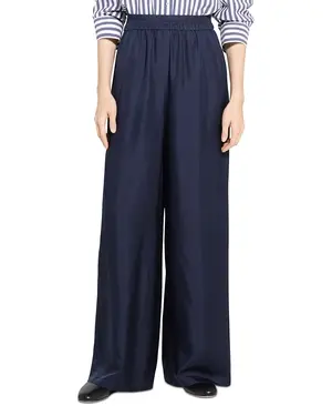 Theory Silk Wide Leg Pants - Nocturnal Way