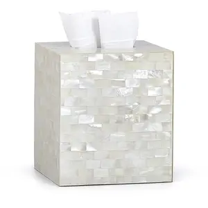 LABRAZEL White Agate Tissue Box - Ivory