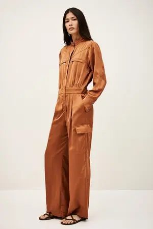 Ba&sh Carmy Flowing Jumpsuit - Brown