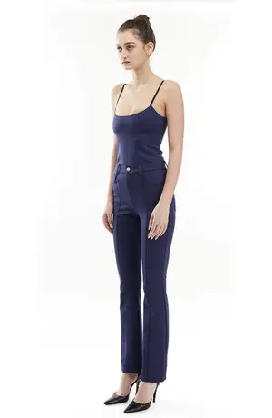 MOTHER OF ALL Kathrine Straight Leg Pants - Navy
