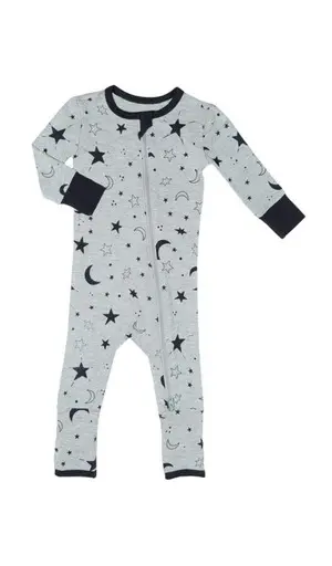 EVERLY GREY Convertible Romper Fitted Long Sleeve Pajama - Twinkle Night