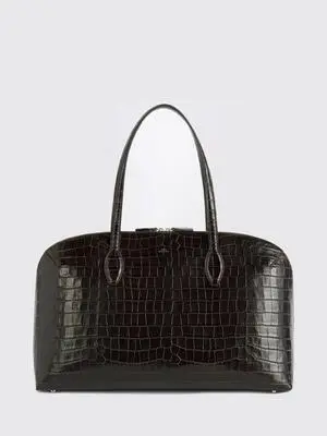 TOTEME Calf Leather Shoulder Bag With Croc Effect