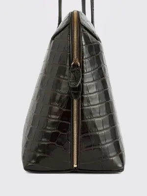 TOTEME Calf Leather Shoulder Bag With Croc Effect