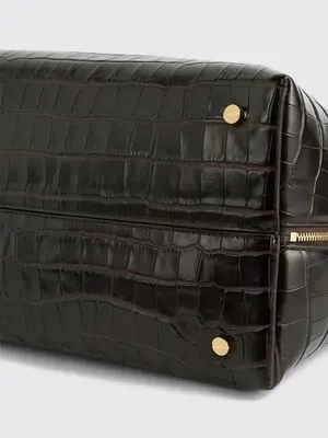 TOTEME Calf Leather Shoulder Bag With Croc Effect