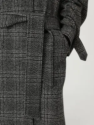 Balenciaga Checked Belted Coat