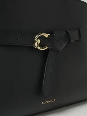 COCCINELLE Top Handle Bag With Buckle Detail - Black