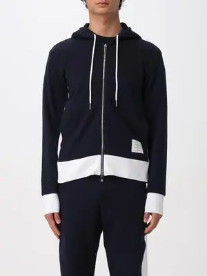Thom Browne Zip-up Hoodie - Navy