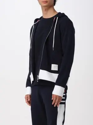 Thom Browne Zip-up Hoodie - Navy