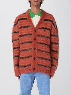 Marni Striped Knit Cardigan - Orange