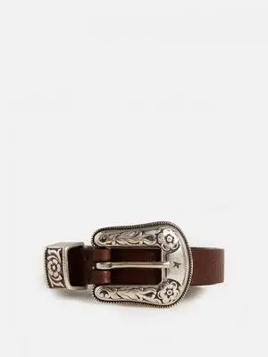 GOLDEN GOOSE Leather Belt - Brown