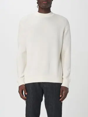 Emporio Armani Ribbed High Neck Pullover - Ice