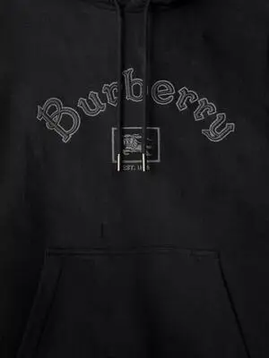 Burberry Gothic Logo Cotton Hoodie