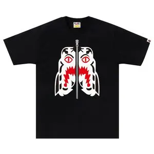 A BATHING APE White Tiger Tee - Black