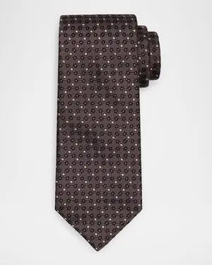 Brunello Cucinelli Silk And Cotton Jacquard Neck Tie Radish Purple