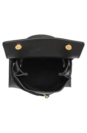 Moschino Small Tie Me Leather Top Handle Bag