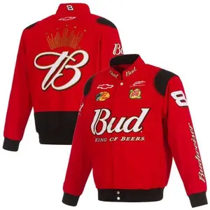 JH DESIGN Dale Earnhardt Jr. Budweiser Full-snap Twill Jacket