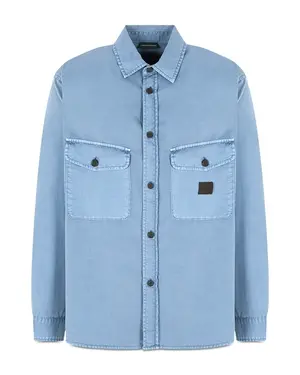 Emporio Armani Regular Fit Twill Button Front Shirt