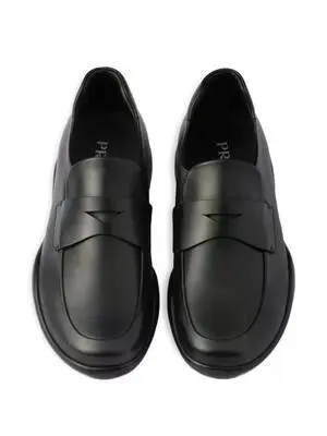 Prada Toblach Leather Loafers - Black