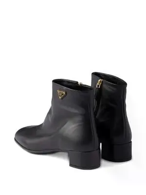 Prada Triangle-logo Zip Ankle Boots