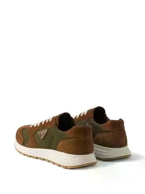 Prada Suede Panelled Low-top Sneakers