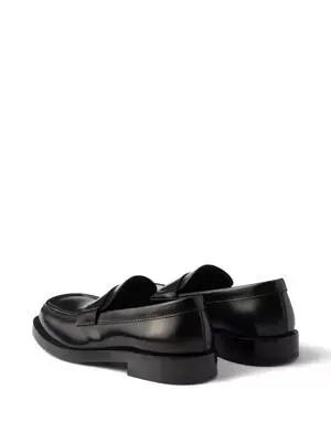 Prada Brushed Leather Loafers