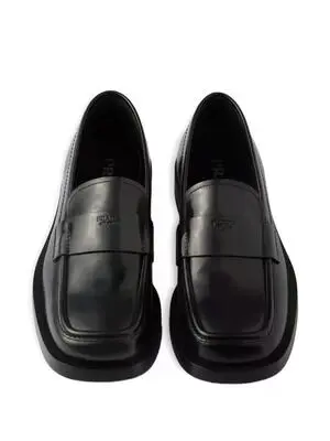 Prada Brushed Leather Loafers