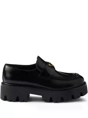 Prada Triangle-logo Platform Loafers
