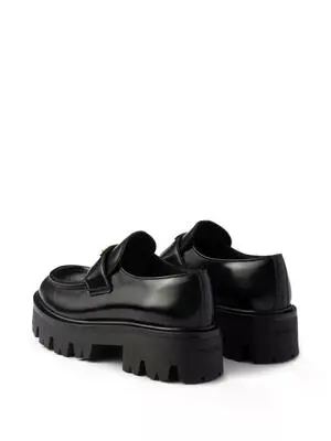 Prada Triangle-logo Platform Loafers
